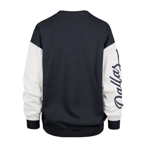 '47 Blue Dallas Cowboys Double Header Rise Andie Pullover Sweatshirt