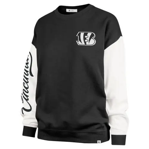 '47 Cincinnati Bengals Double Header Rise Andie Pullover Sweatshirt