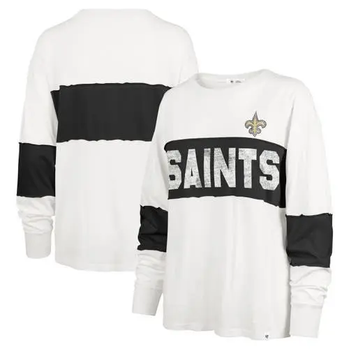 '47 New Orleans Saints Clubhouse Pride Taylor Long Sleeve T-shirt - Cream