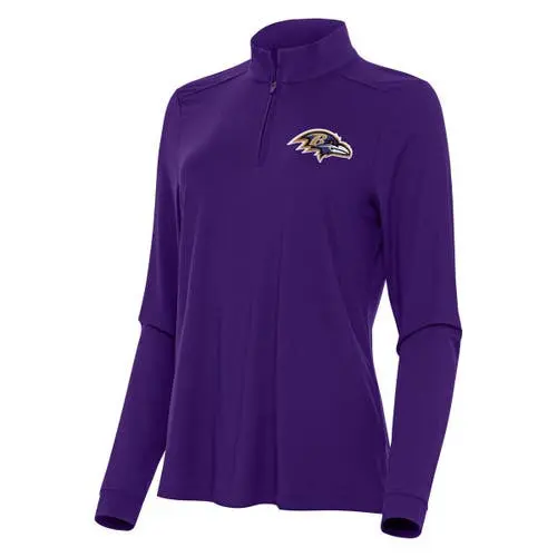 ANTIGUA Baltimore Ravens Intent Quarter-zip Sweatshirt - Purple