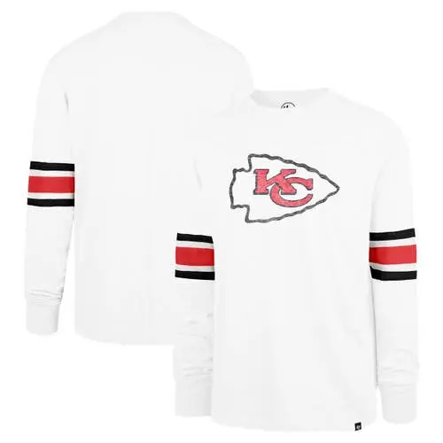 '47 Kansas City Chiefs Gridiron Premier Brex Long Sleeve T-shirt - White
