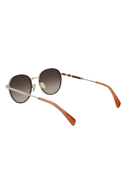 Paul Smith 53mm Gradient Round Sunglasses - 709 Light Gold/ Havana