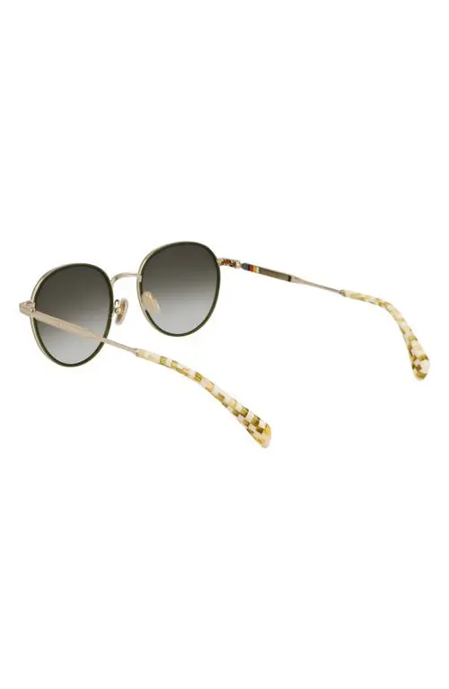 Paul Smith 53mm Gradient Round Sunglasses - 715 Gold/ Green