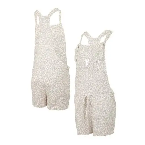 CONCEPTS SPORT Philadelphia Phillies Montana Hacci Knit Romper Overalls - Cream