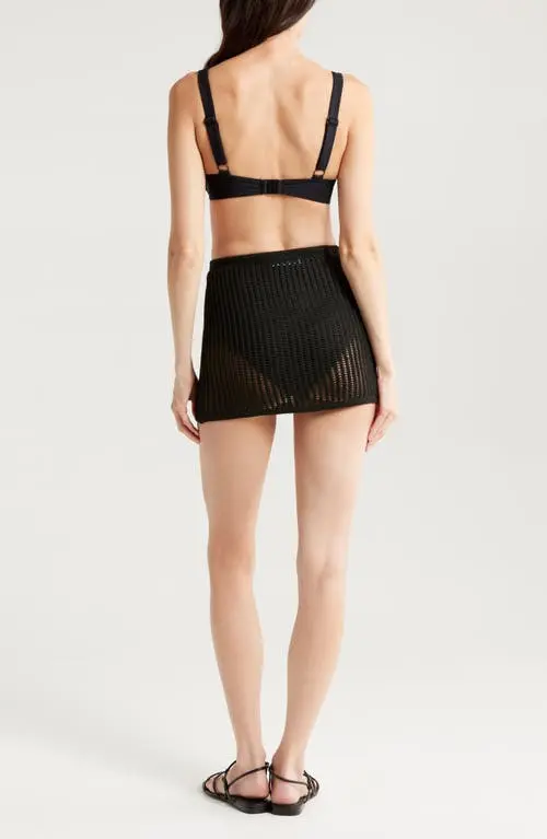 Elan Open Stitch Cover-up Miniskirt