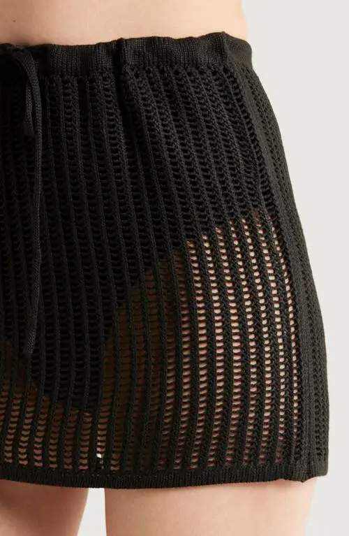 Elan Open Stitch Cover-up Miniskirt