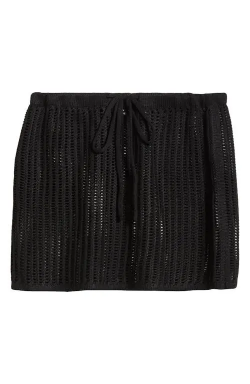 Elan Open Stitch Cover-up Miniskirt