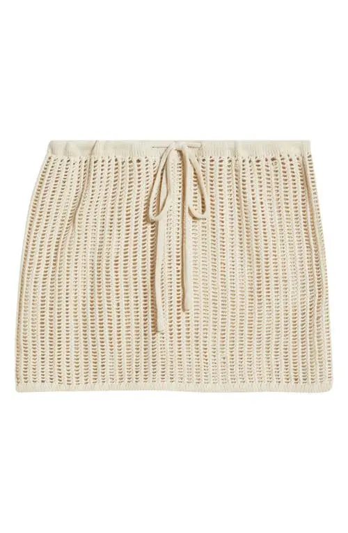 Elan Open Stitch Cover-up Miniskirt - Natural
