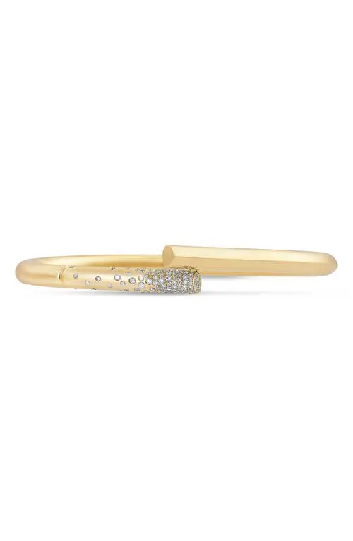 TABAYER Oera Pavé Diamond Hinged Bracelet - Yellow Gold