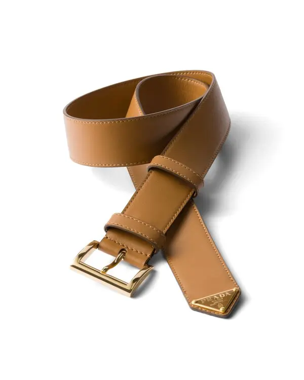 Prada Leather Belt - Brown