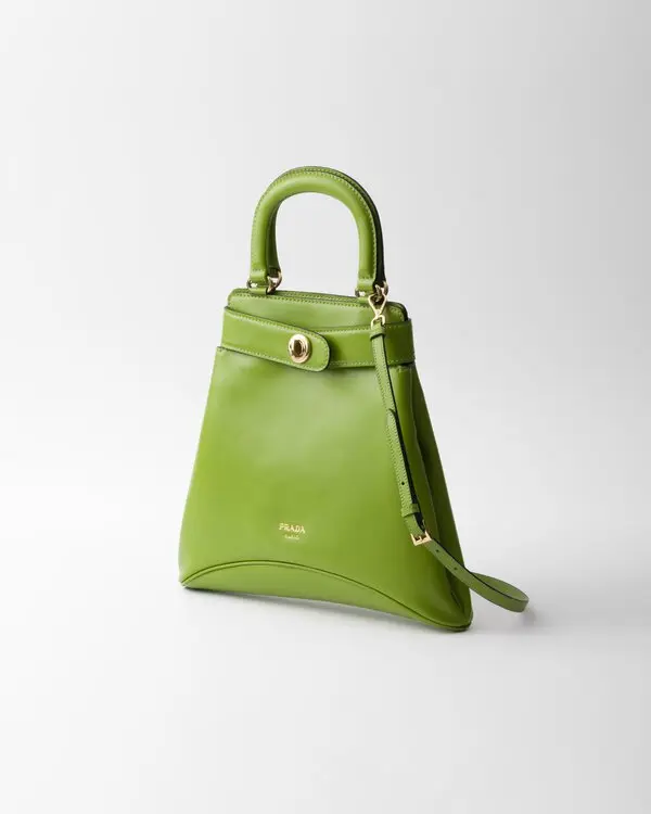 Prada Carey Medium Leather Bag - Fern | Editorialist