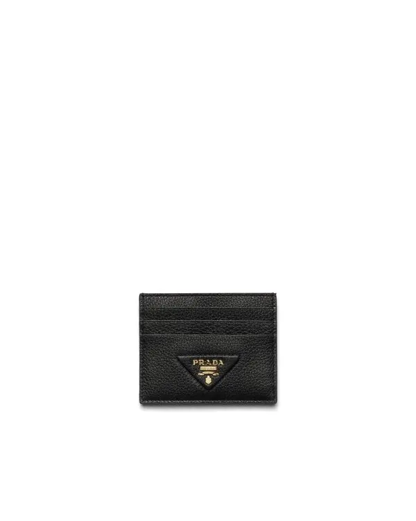 Prada Leather Card Holder - Black