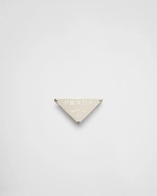 Prada Enameled-metal Buckle - Chalk White