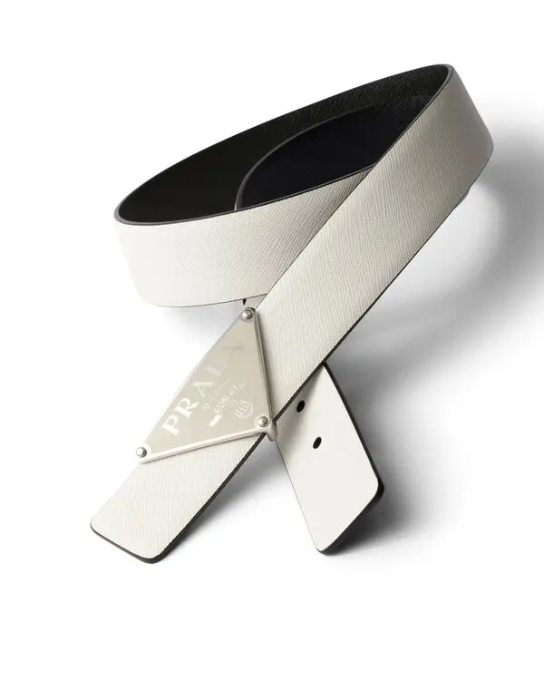 Prada Enameled-metal Buckle - Neutral