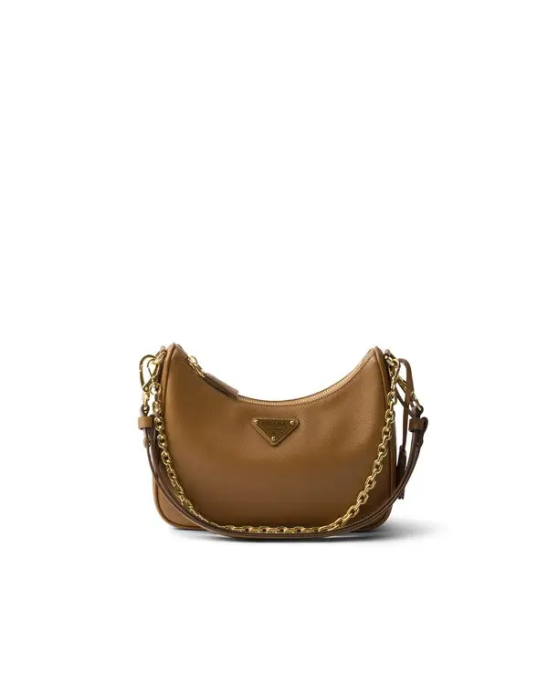 Prada Re-edition Mini Saffiano Leather Bag - Brown