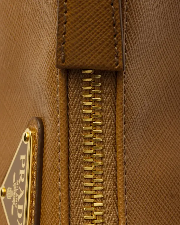 Prada Re-edition Mini Saffiano Leather Bag - Brown