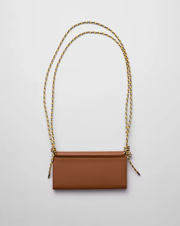Prada Wallet With Leather Shoulder Strap