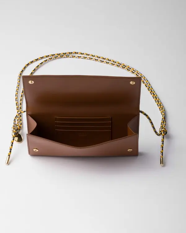 Prada Wallet With Leather Shoulder Strap