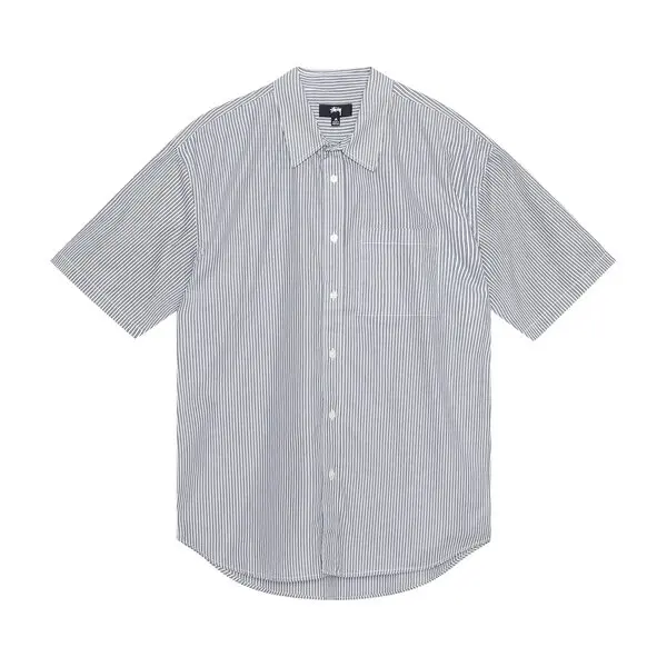 StÜssy 8 Ball Stripe Boxy Short-sleeve Shirt 'navy - Blue