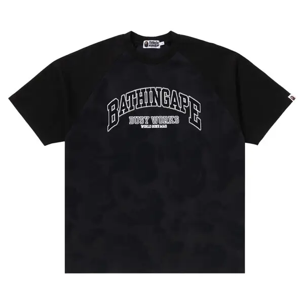 A BATHING APE Bathing Ape Raglan Sleeve Relaxed Fit Tee - Black