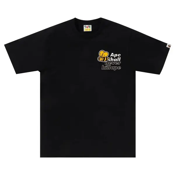 A BATHING APE Asnka Bee Logo Tee - Black