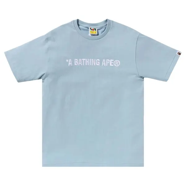 A BATHING APE Logo Tee 'sax - Blue