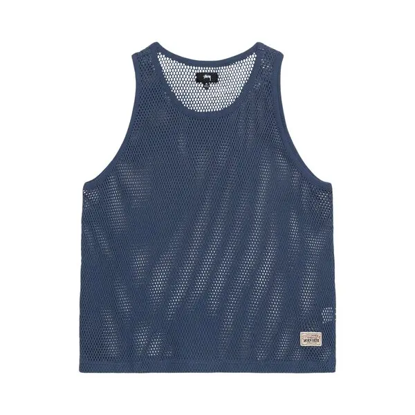 StÜssy Big Mesh Tank Top - Blue
