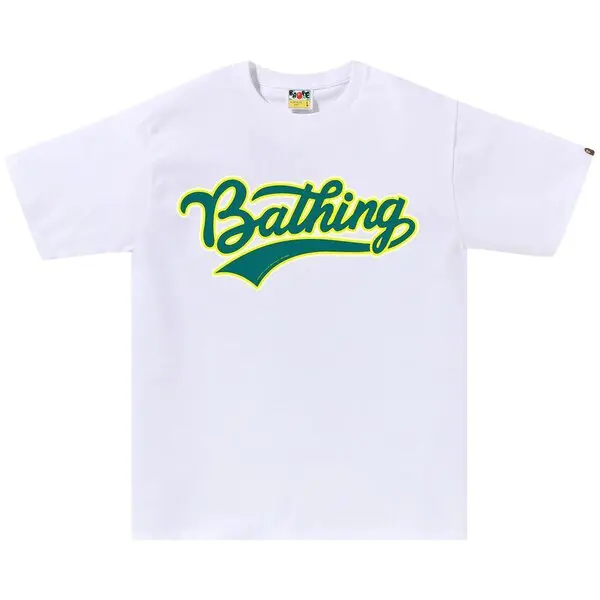 A BATHING APE Varsity Baseball Logo Tee - White