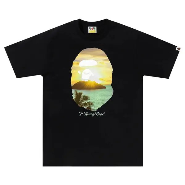 A BATHING APE A Rising Photo Tee - Black