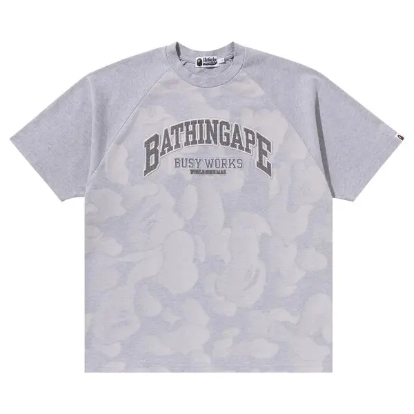 A BATHING APE Bathing Ape Raglan Sleeve Relaxed Fit Tee - Grey