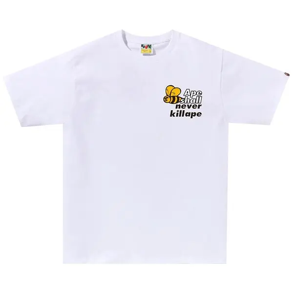 A BATHING APE Asnka Bee Logo Tee - White