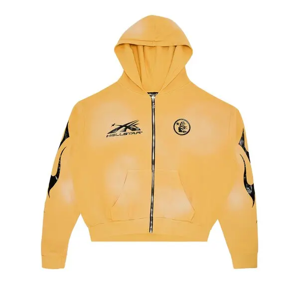 HELLSTAR Sports Zip Up Sweatshirt - Yellow