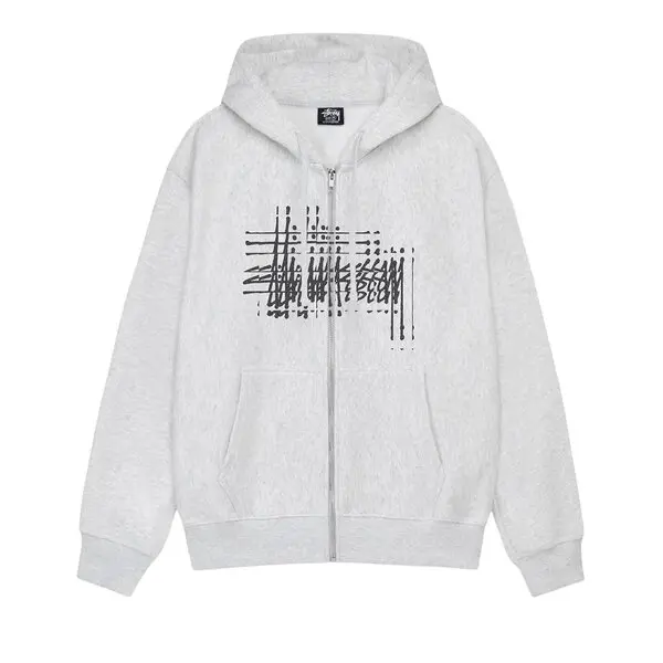 StÜssy Refracted Zip Hoodie - Grey