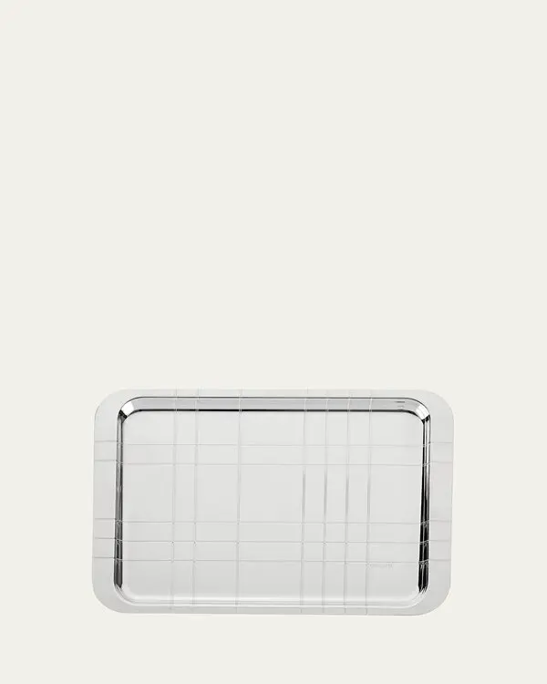 Christofle Graphik Small Silver-plated Tray, 8" X 12