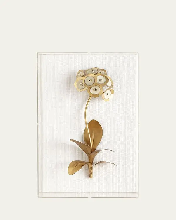 TOMMY MITCHELL Original Gilded Auricula Study On Linen