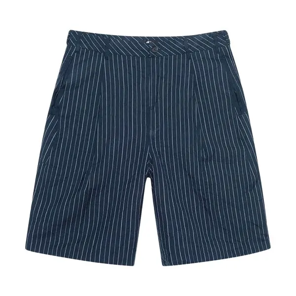 StÜssy Wrinkled Stripe Pleated Short - Blue