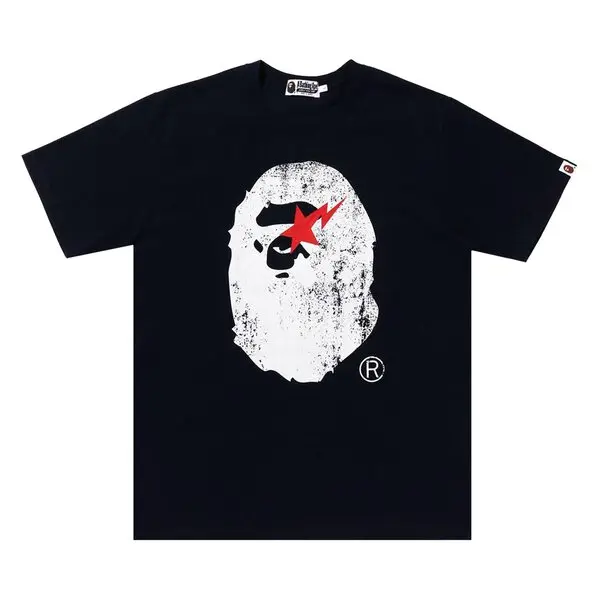 A BATHING APE Ape Head Tee 'indigo - Blue