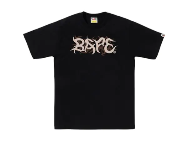 A BATHING APE Trial Camo Logo Tee Shirt - Black