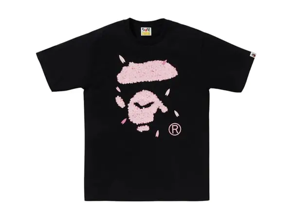 A BATHING APE Sakura Ape Face Tee Shirt - Black