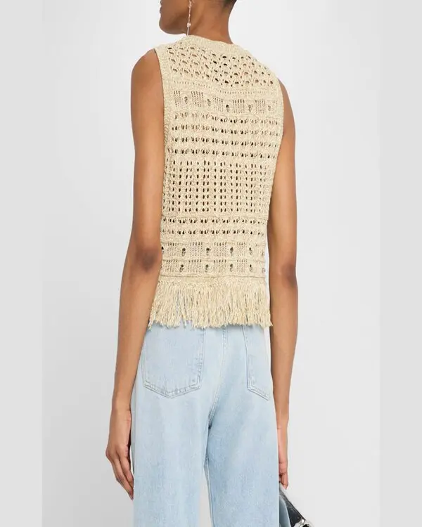MILLY - Milly Beaded Fringe Top