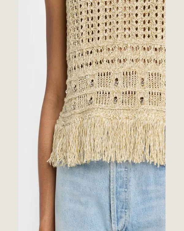 MILLY - Milly Beaded Fringe Top