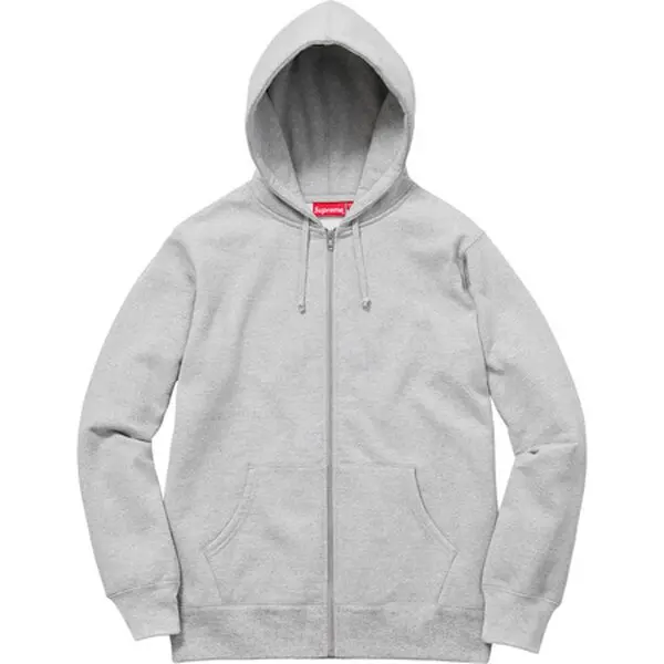 Supreme Rib Logo Zip-up Hoodie