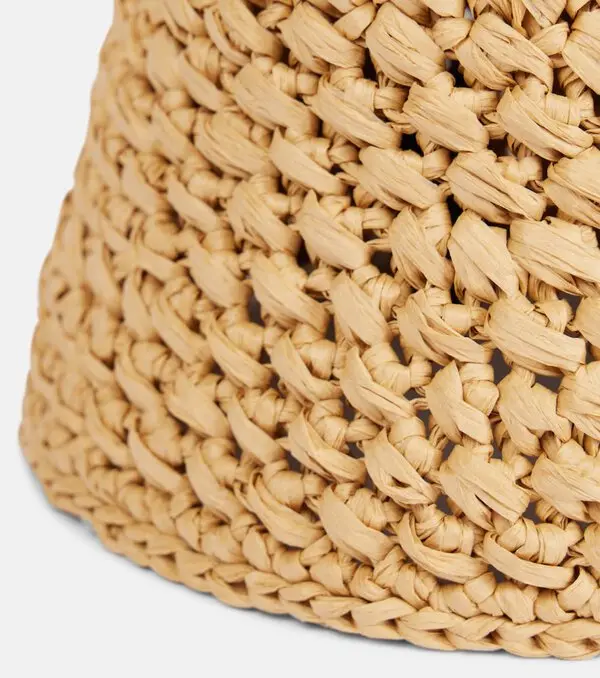 Loro Piana Jasmine Raffia Bucket Hat - Beige