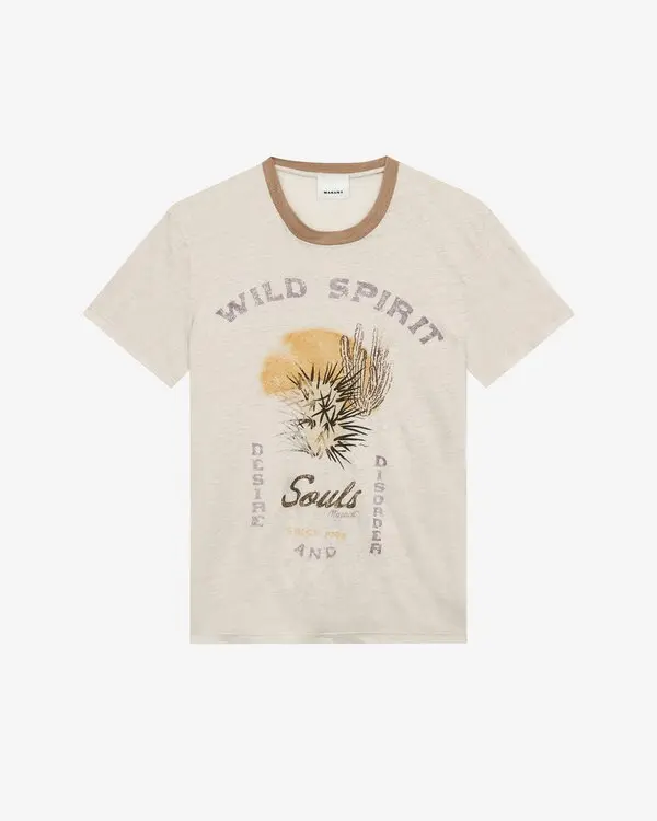 MARANT ETOILE Kiliann Printed T-shirt - Ecru/sand