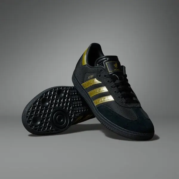 Adidas Samba Mexico Indoor Soccer Shoes - Core Black / Gold Metallic / Gold  Metallic | Editorialist