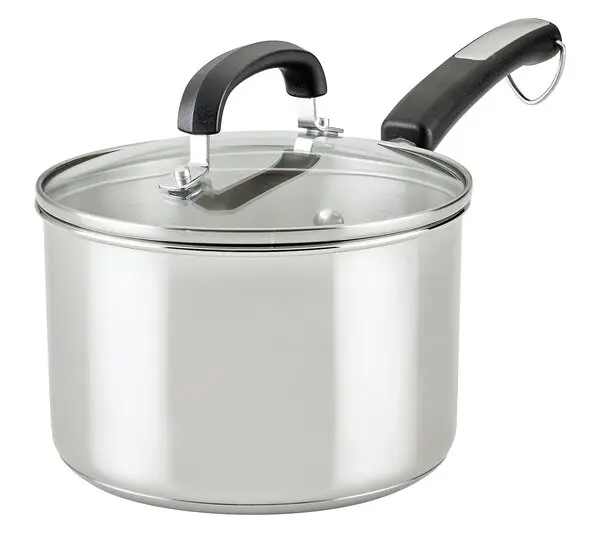 FARBERWARE Brilliance Stainless Steel Saucepan Ith Lid 3 Qt - Silver