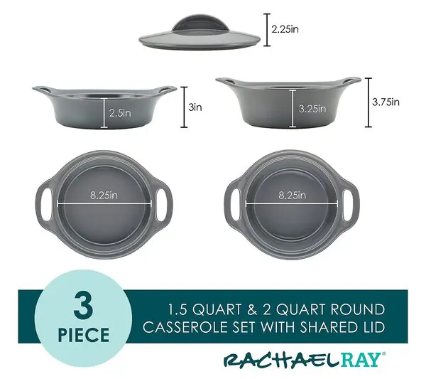RACHAEL RAY Ceramic Baker Set