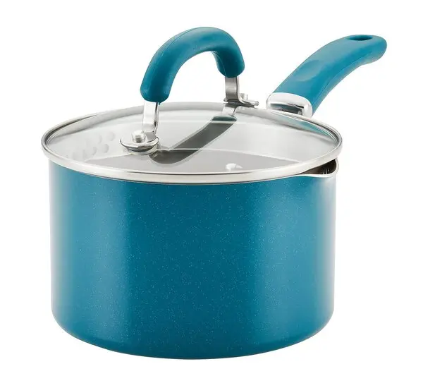RACHAEL RAY Nonstick Saucepan W/ Straining Lid Qt - One-color