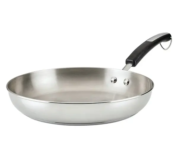 FARBERWARE Brilliance Stainless Steel Frying Pa N 12.25 Inch - Silver