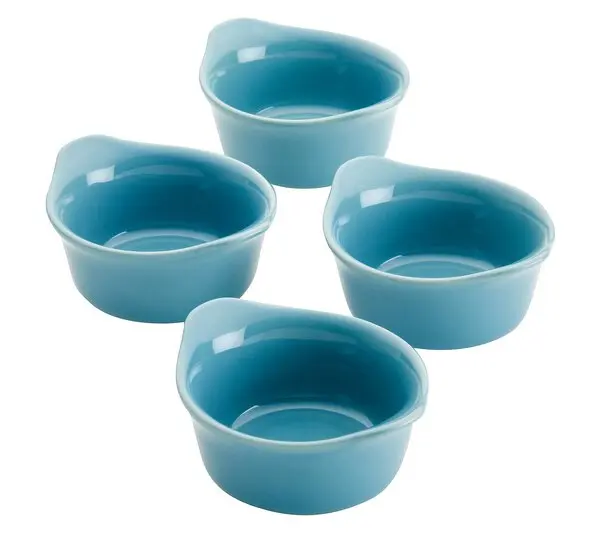 RACHAEL RAY Ceramics Round Ramekin Dipper Cup Set, 4-piece - One-color